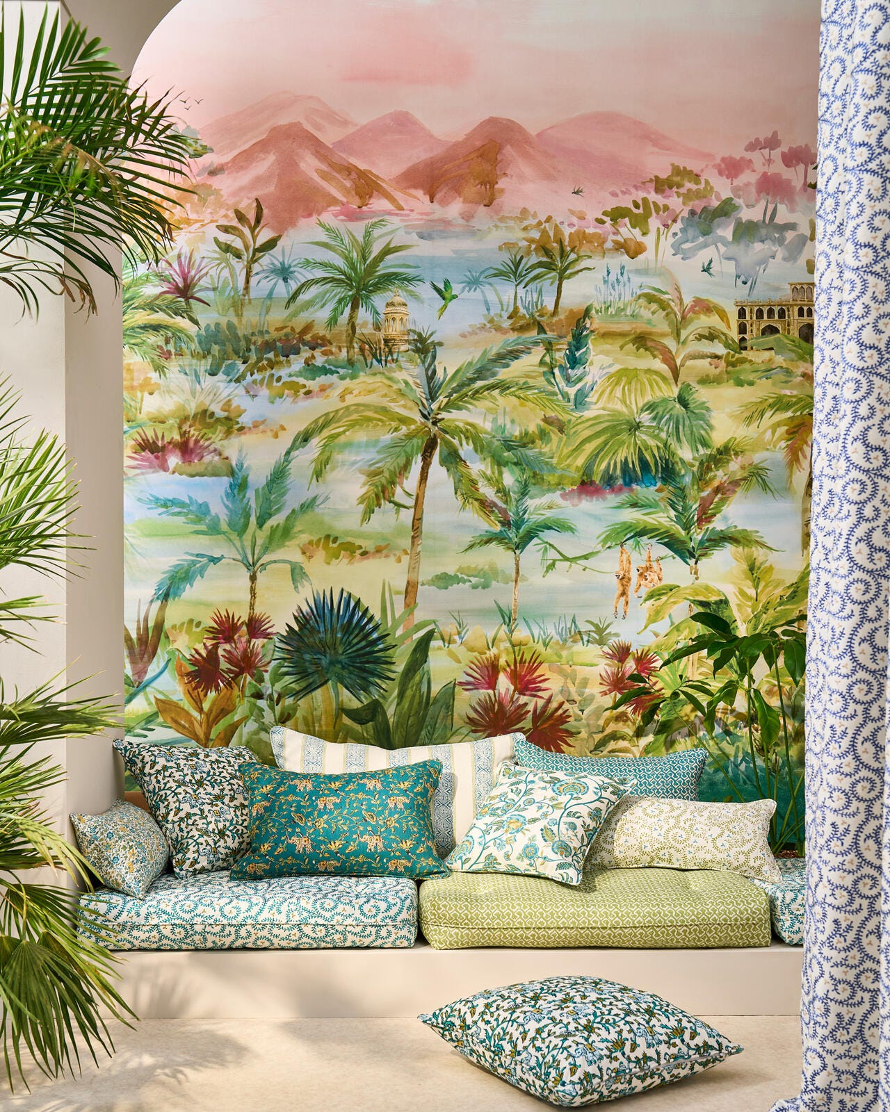 Clarke & Clarke Kerala Wallpaper Panel W0239 /01 | James Dunlop Textiles